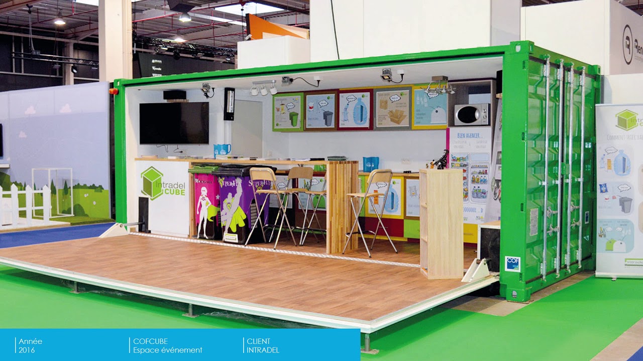 Cofcube transformation de containers marins - YouTube