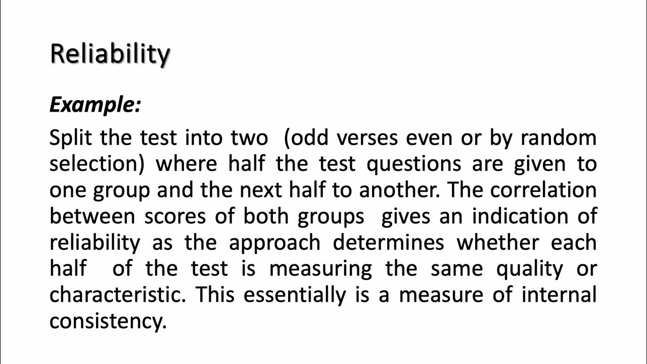 Process of Measurement: Reliability and Validity - YouTube