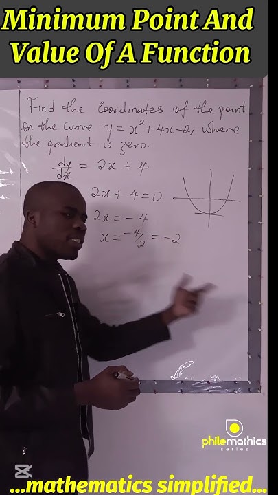 Finding Minimum Point And Value Of A function - YouTube