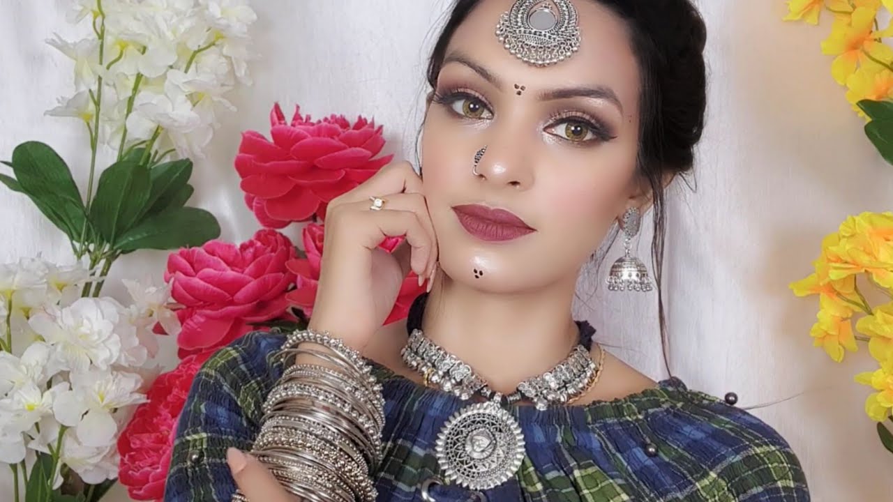 Navratri,Garba मेकअप 2019 Indian Festive Makeup ️ Priya Deep - YouTube