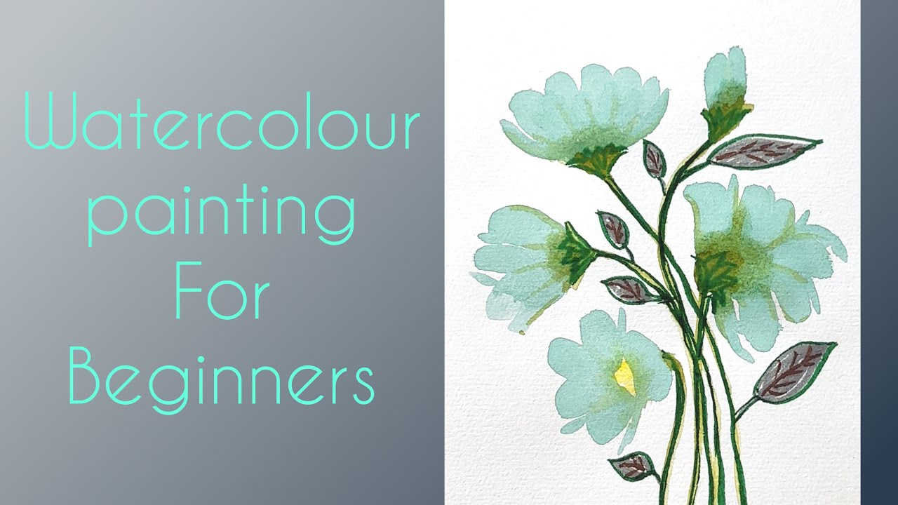 Watercolour flowers painting | beginner friendly painting tutorial ...