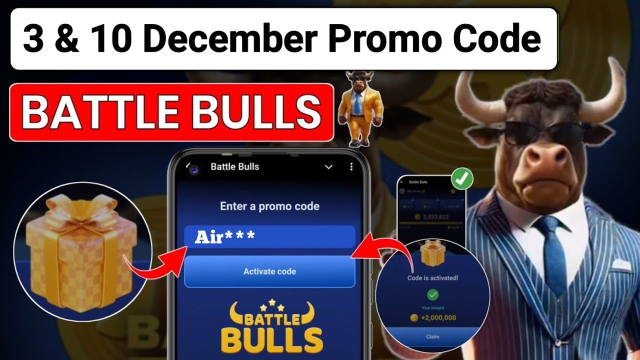 Battle Bulls bull 3 & 10 December Promo Code| Battle Bulls Promo Code ...