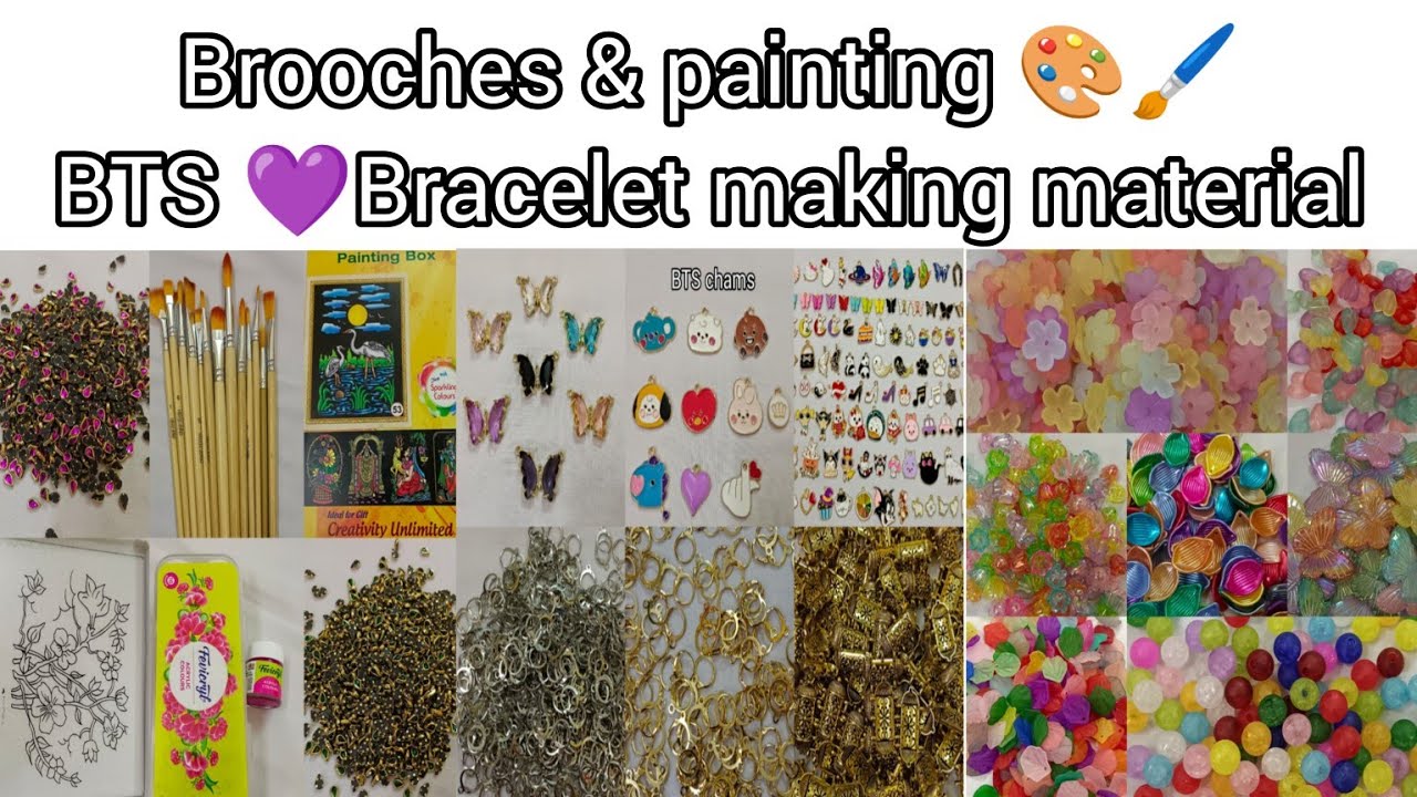 Brooches & painting Bracelets making material available 💜ᗷTS 💜 chams # ...