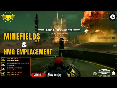 HELLDIVERS 2|HMG Emplacement & Minefield Loadout|Helldive Difficulty ...