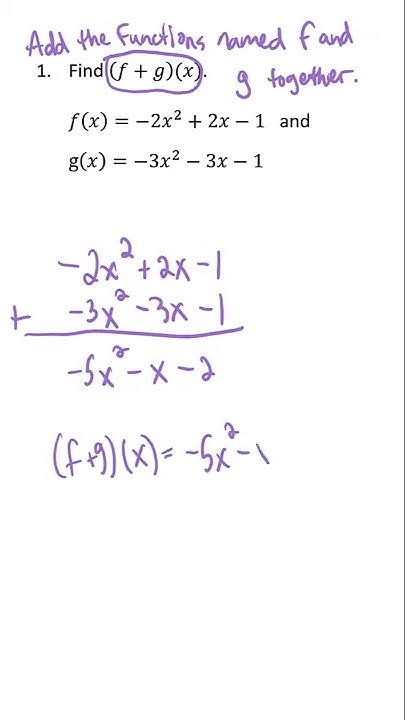 How do you add functions together? #shorts - YouTube