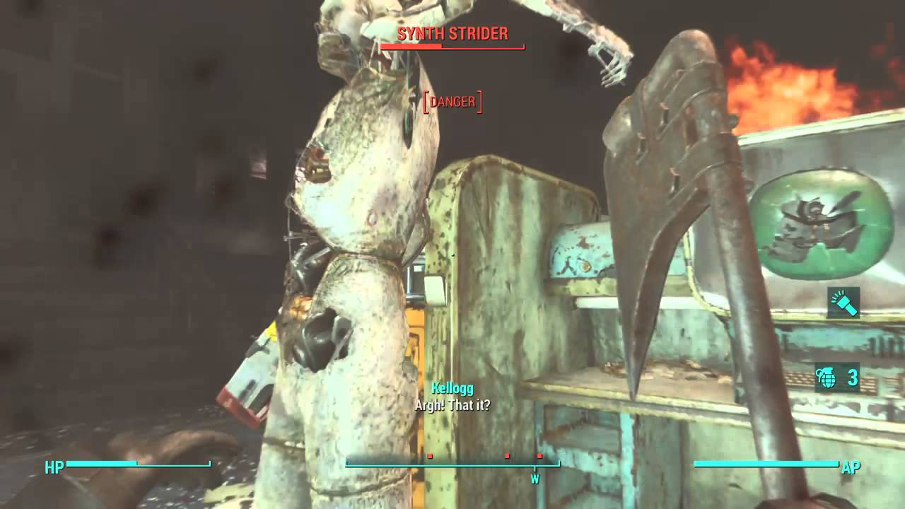 Fallout 4 - Kellogg Boss Fight - YouTube