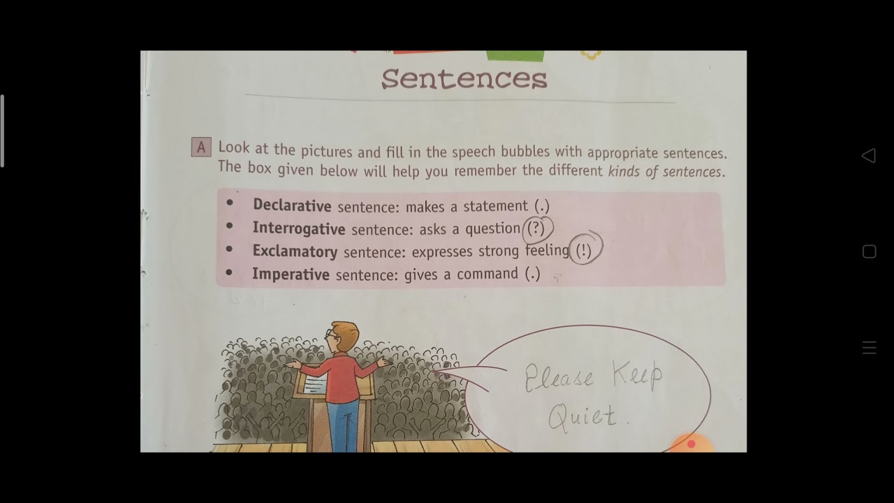 class 5th English grammar chapter 1 Sentence (part-1) - YouTube