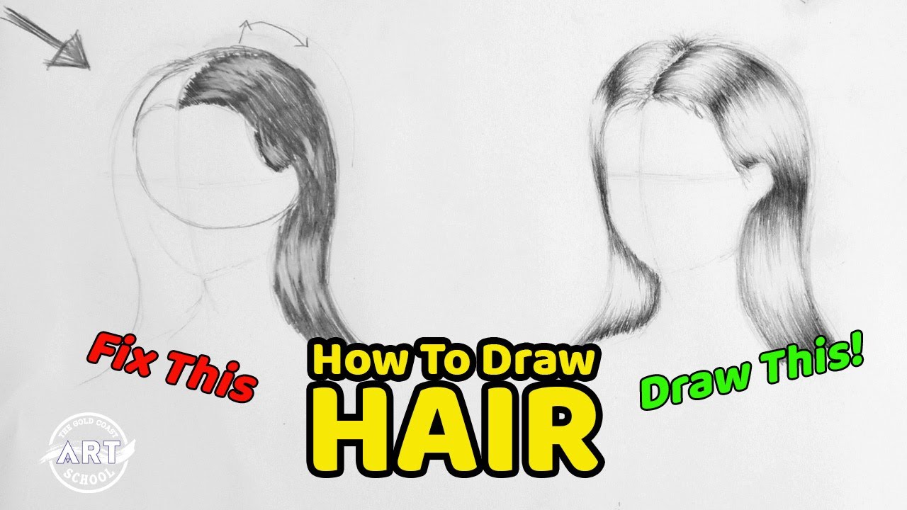 FIX IT! How To Draw Hair With Pencil (And Fix Drawing Mistakes!) - YouTube