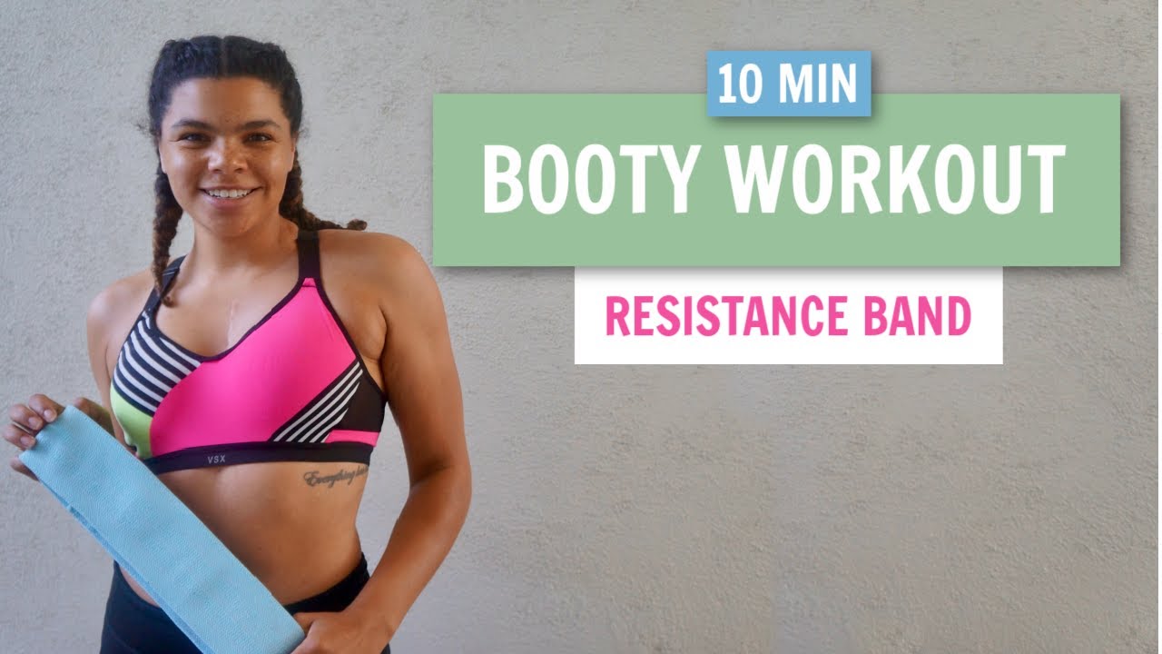 Resistance Band Booty Workout 10 Min At Home Youtube