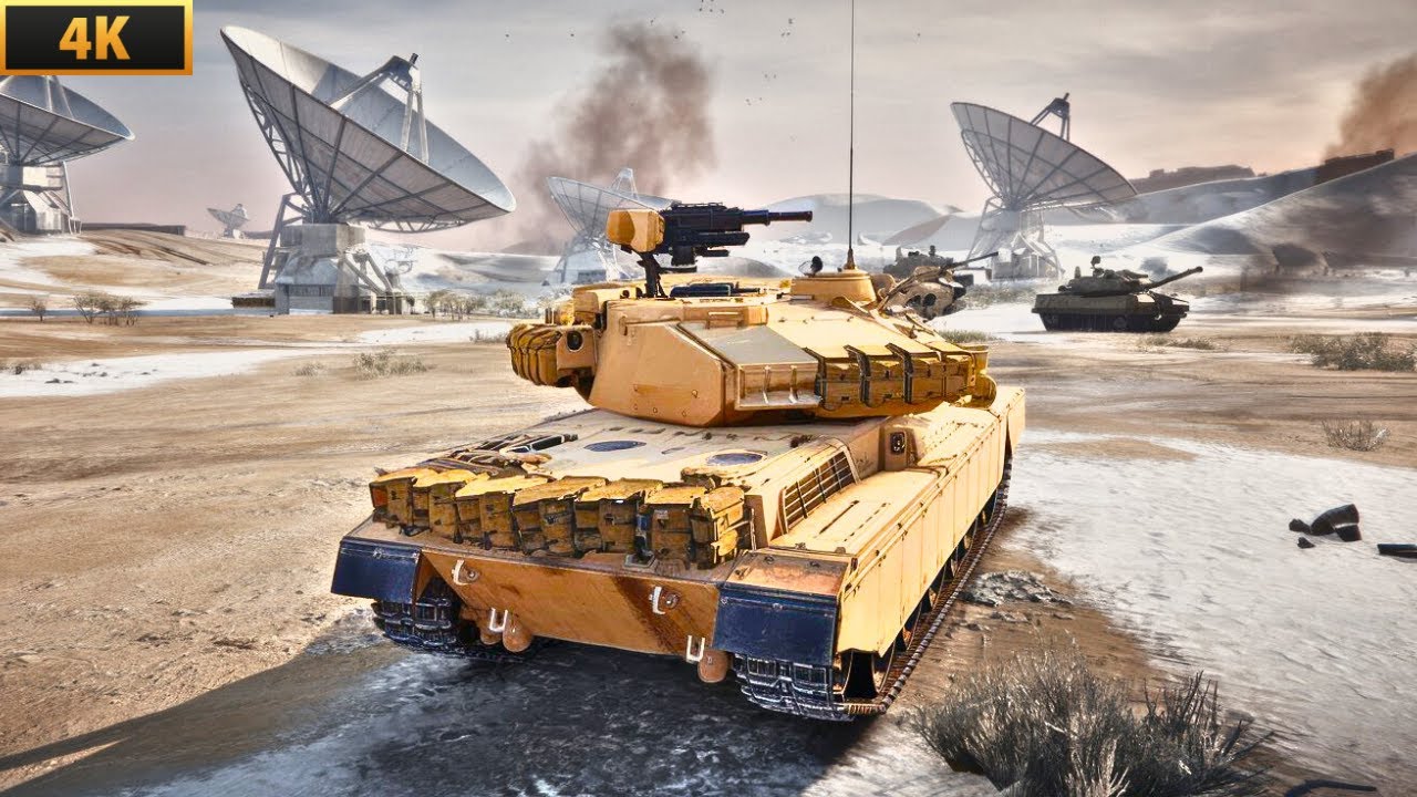 TANK DESTROYING ENEMY BASE IN DESERT | Ultra Realistic Immersive ...
