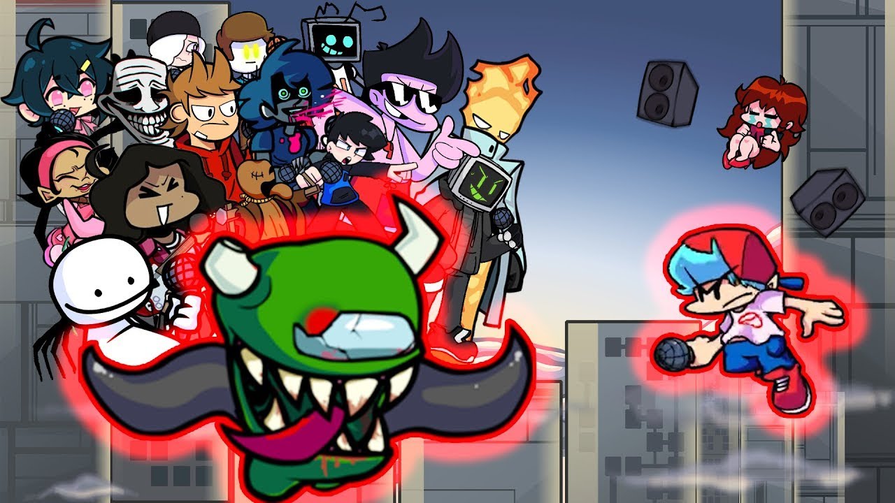 FNF Ejected But Different Characters Sing It 🎤 (FNF But Everyone Sings ...