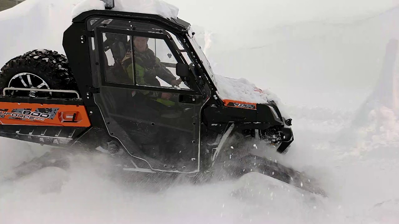 CFmoto Uforce 800 with Camso T4s Tracks - YouTube