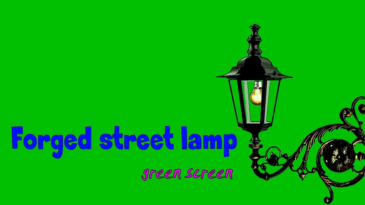 Forged street lamp green screen HD1080 (Кованый уличный фонарь) - YouTube
