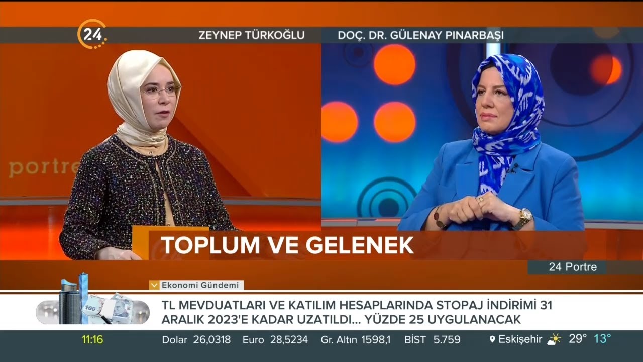 Zeynep Türkoğlu ile “24 Portre” / Toplum ve Gelenek - 28 06 2023 - YouTube