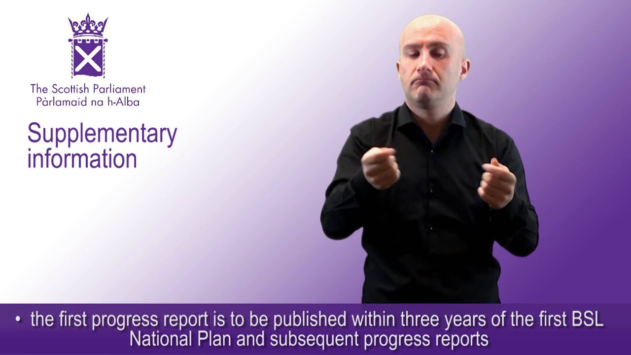 British Sign Language (Scotland) Bill: Introduction - YouTube