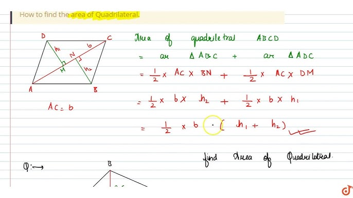 Quadrilateral Area How To Find The Area Of A Rectangle Basic