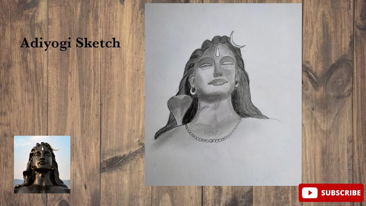 Adiyogi Shiv Sketch | Adiyogi Drawing | Lord Shiv | Easy Drawing # ...