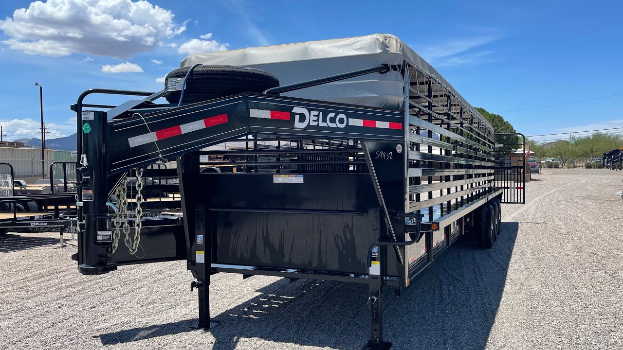 Delco Bar Top Stock Trailer - YouTube