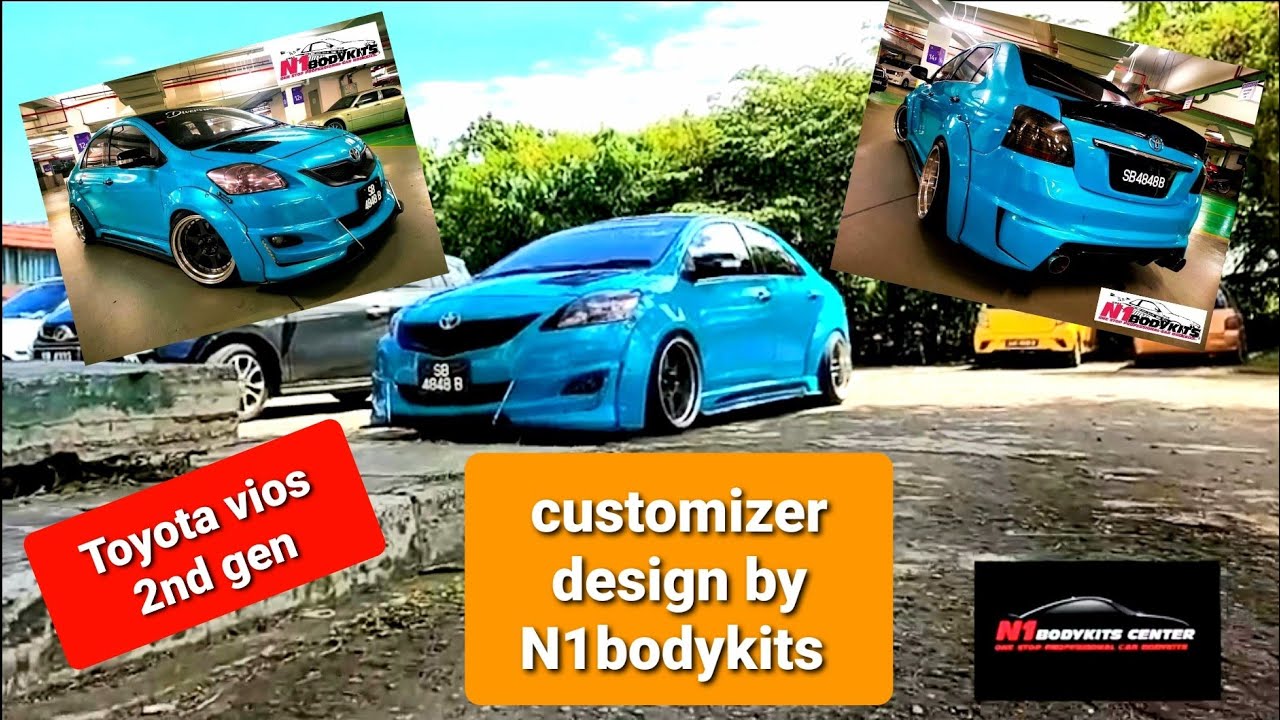 Toyota vios 2nd gen CUSTOMIZE by N1BODYKITS - YouTube