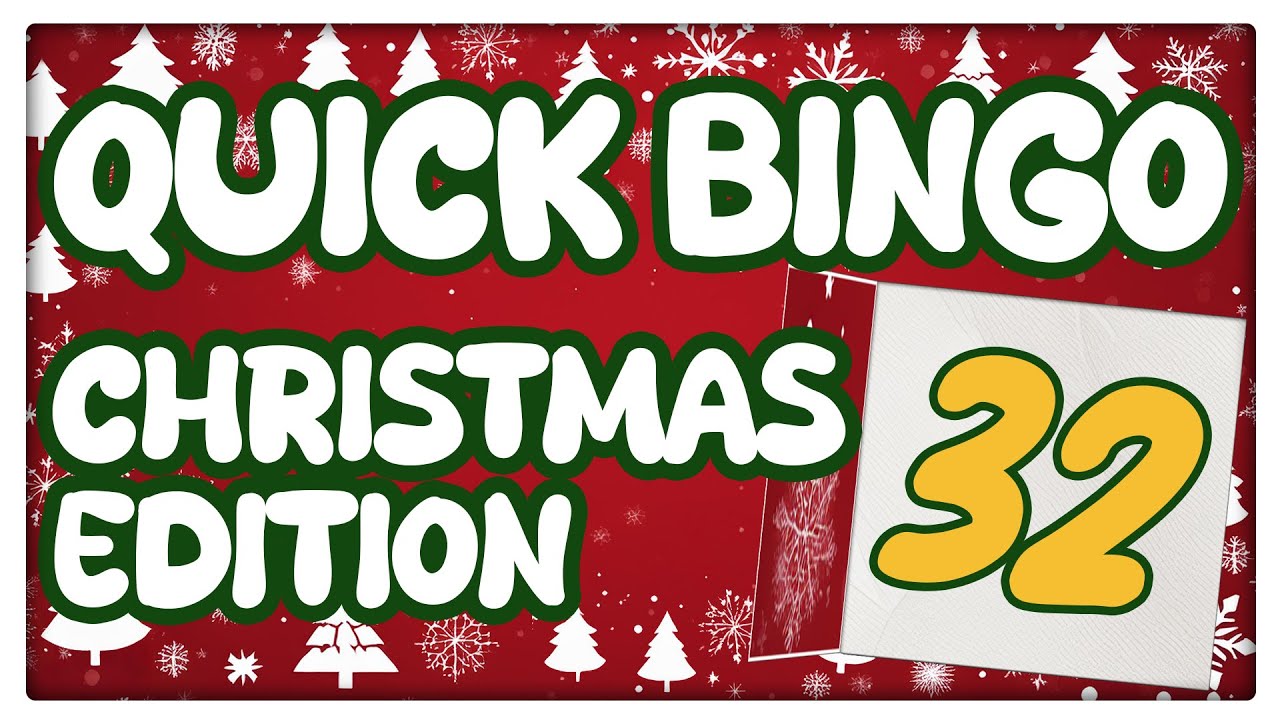 Quick Bingo 25 Number Christmas Edition - 32 - YouTube