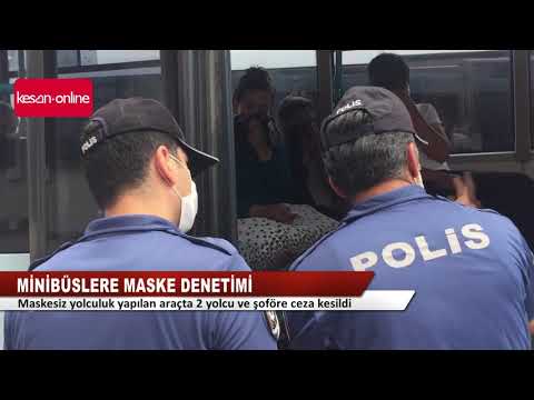 Minibüslere maske denetimi