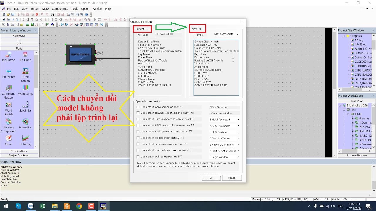 Cách thay đổi model màn hình NB trên phần mềm NB Designer @khoiomron - YouTube