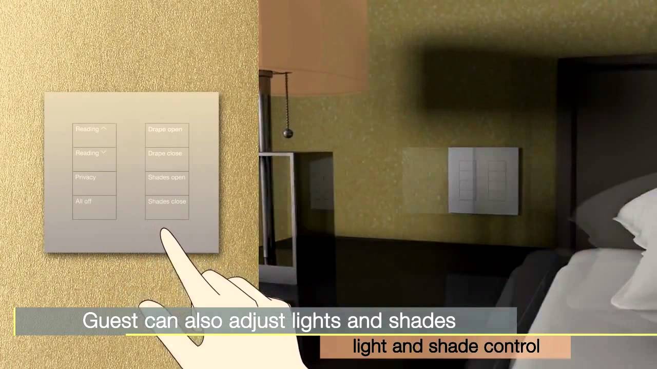 Lutron Hotel Room - myRoom Plus - YouTube