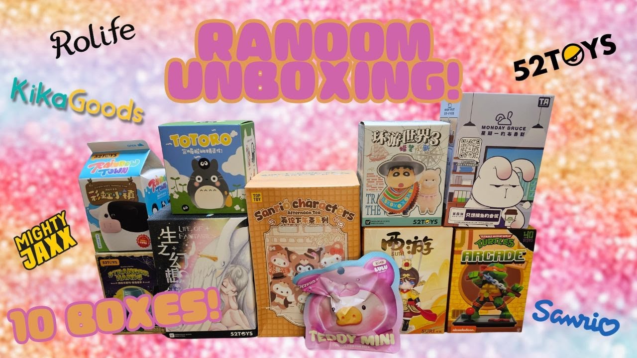 Random Mysterybox Unboxing! 10 blindboxes! KIKAGOODS, 52TOYS,ROLIFE ...