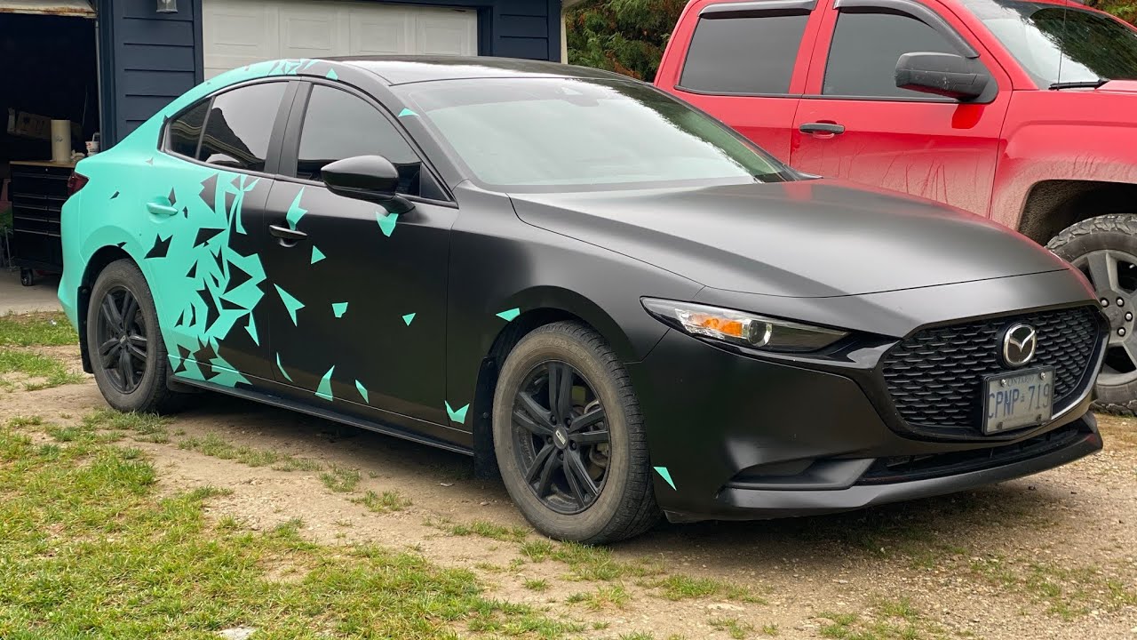 Mazda 3 crazy custom wrap - YouTube