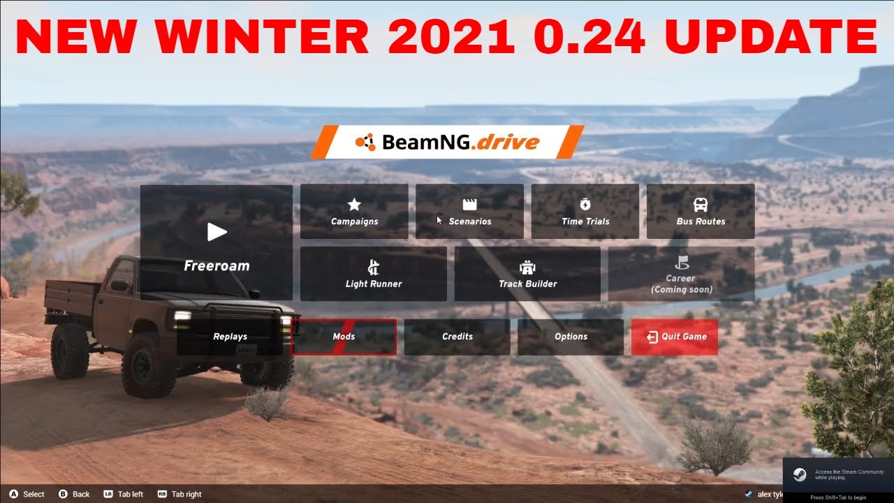 BEAMNG DRIVE WINTER UPDATE 2021 V 0.24 - YouTube