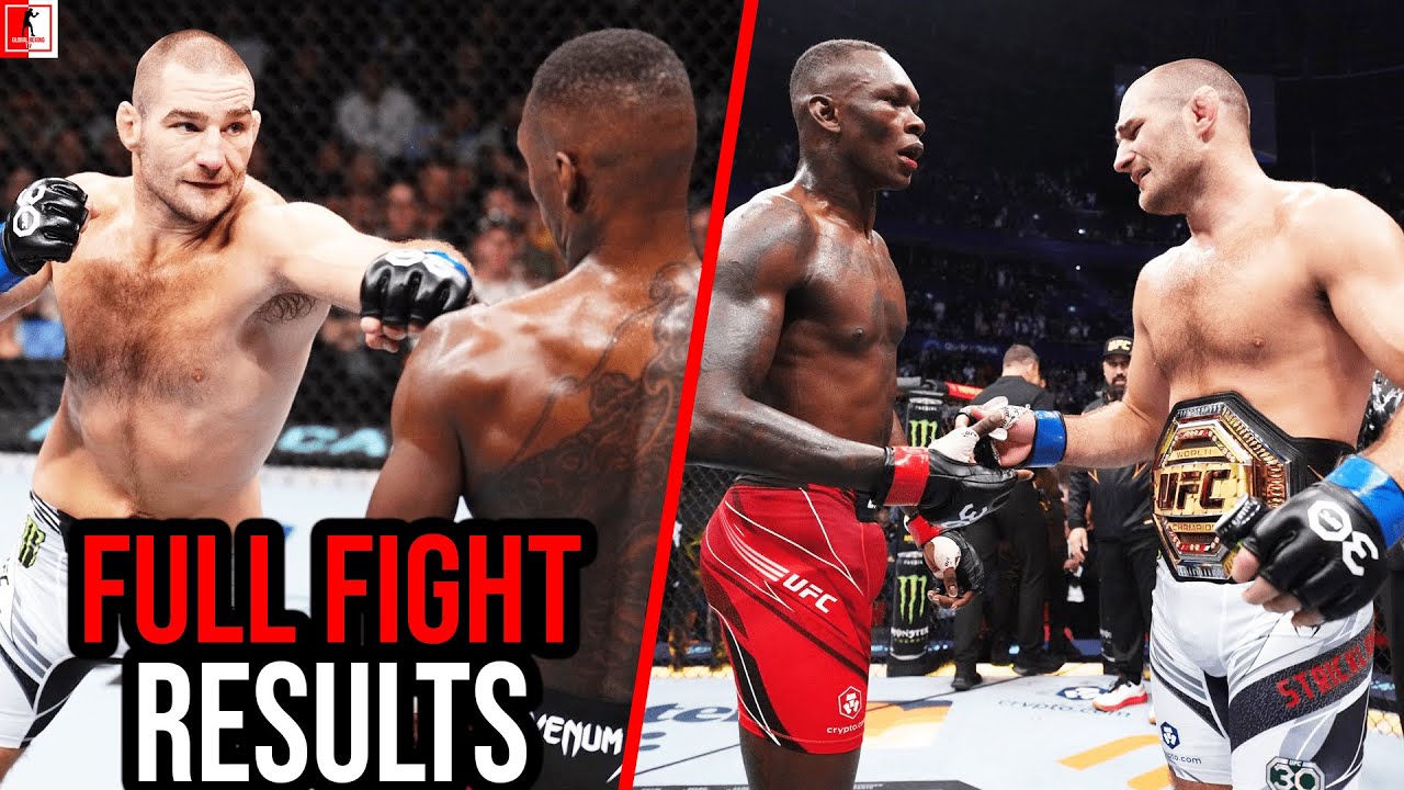 Israel Adesanya Vs Sean Strickland UFC 293 Full Fight Results - YouTube