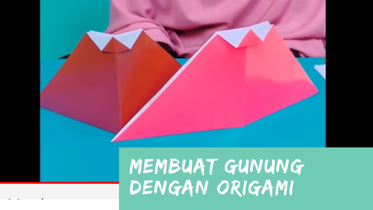 Membuat gunung dg origami dan mencari jalan untuk tupai - YouTube