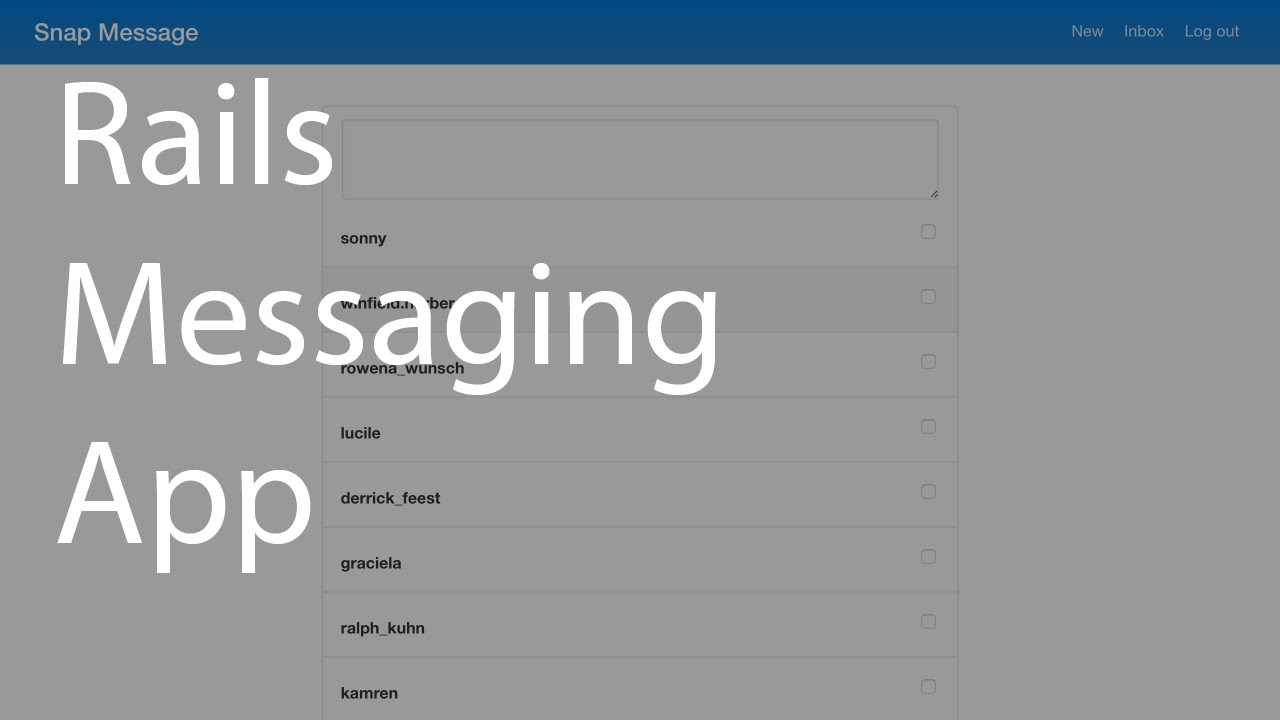 Rails Messaging App - YouTube