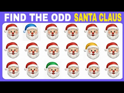 Find The Odd One Out -Santa Claus 🎅→emoji Edition | Easy→Medium→Hard ...