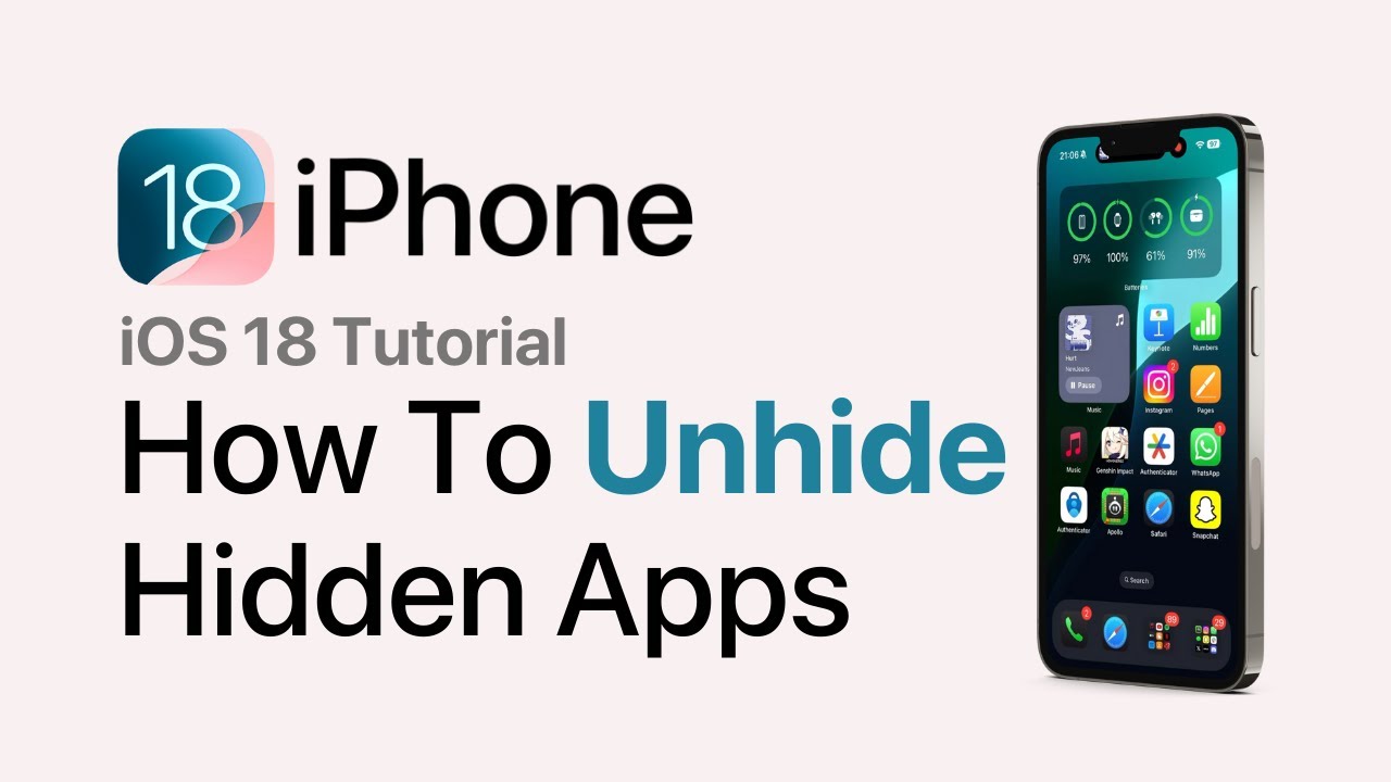 How To Unhide Hidden Apps On iPhone/iPad (iOS 18) - YouTube