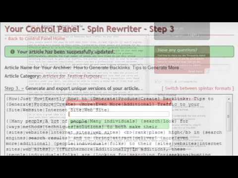 Text Spinner Online Text Spinner Tools, Best Text Spinner - YouTube