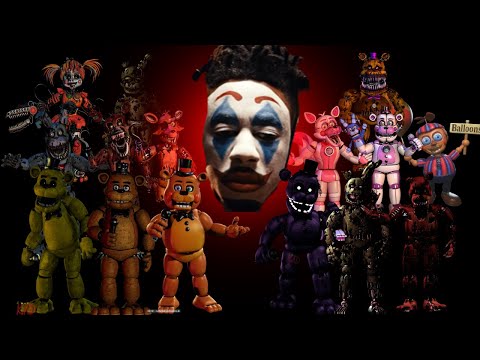 Joker Dax VS The Fnaf bears (and a few foxies and also springtrap and scrap baby???) V2