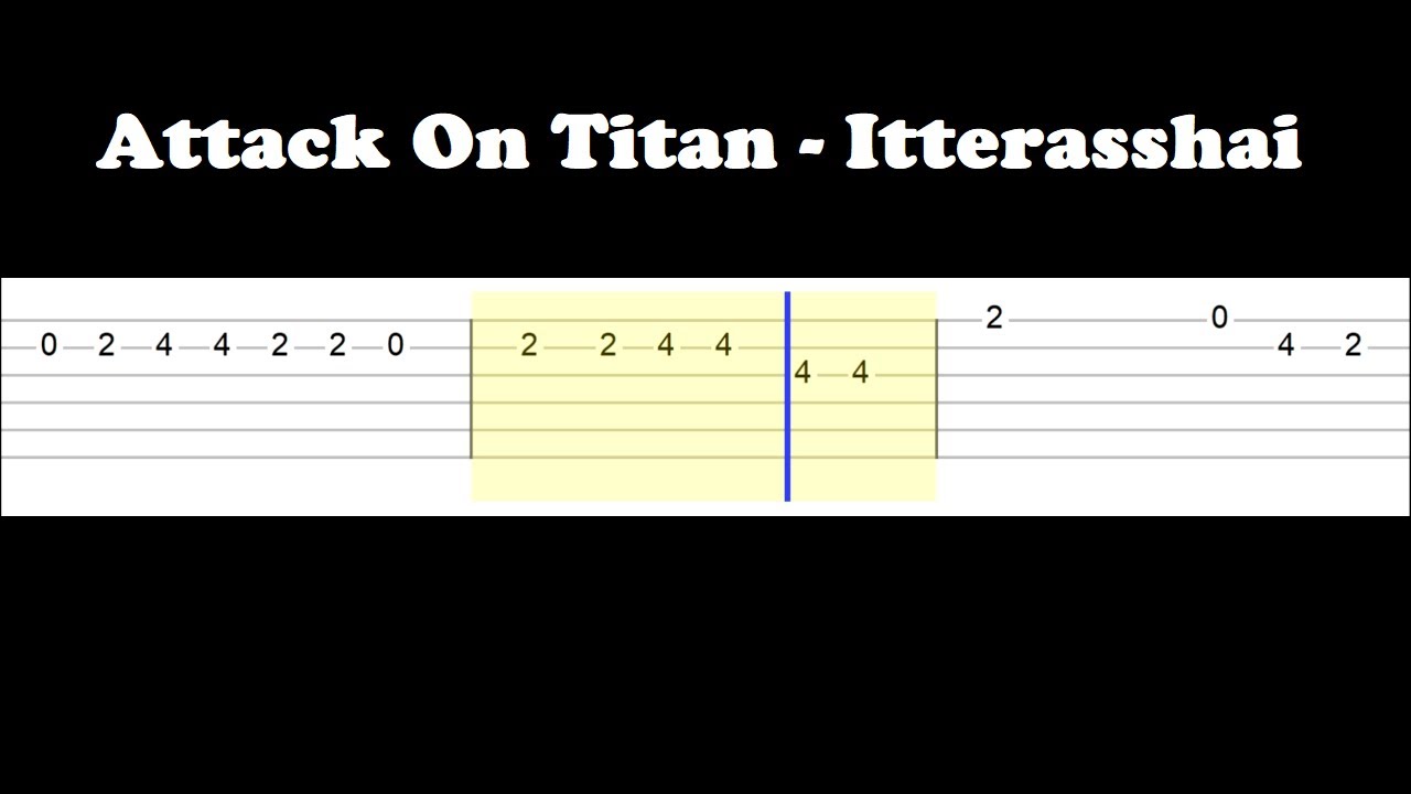 Attack On Titan - Itterasshai (Easy Guitar Tabs Tutorial) - YouTube