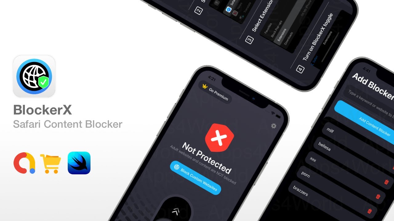 BlockerX Safari Content Blocker Block Adult Websites SwiftUI BlockerX Safari Content Blocker Block Adult Websites SwiftUI