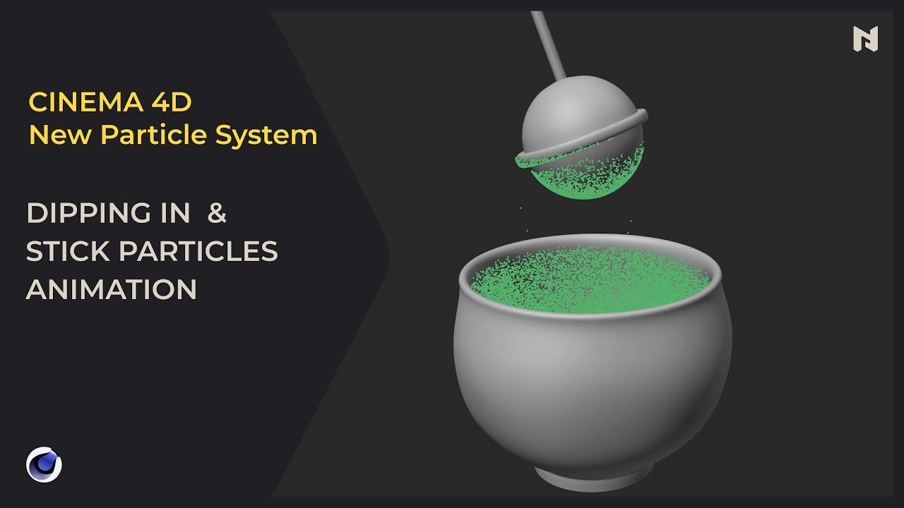 Cinema 4D New Particle System Tutorial Object Dipping In Particles And ...