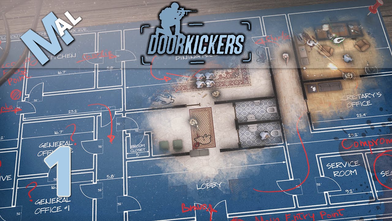 Door Kickers [Campaign Mode] - Let's Play Part 1 "Hard Days Work" - YouTube