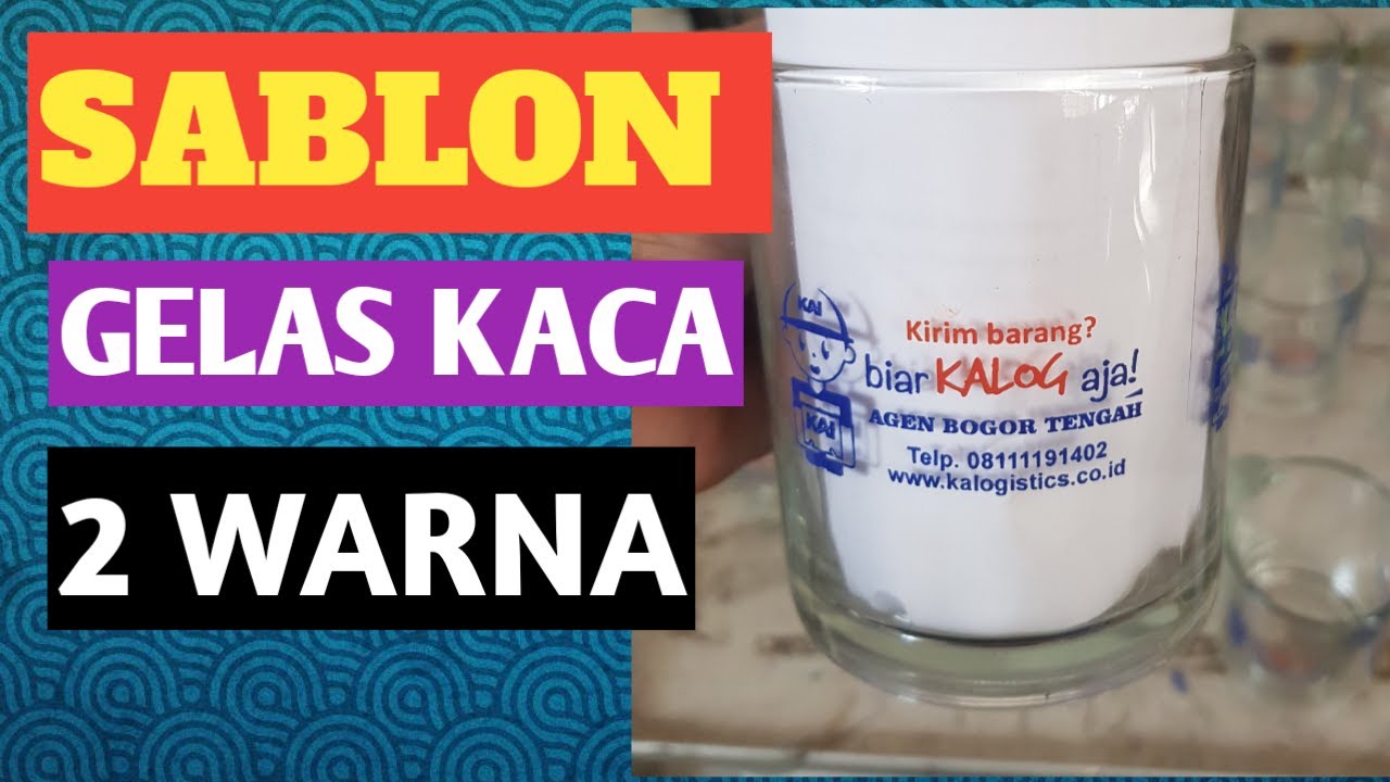 CARA SABLON GELAS kaca 2 WARNA - YouTube