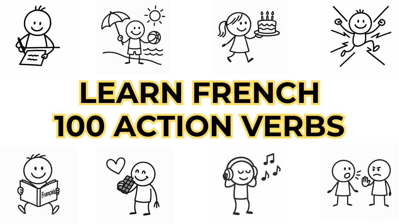 French Action Verbs – Learn with Pictures! (100 Illustrated Verbs ...