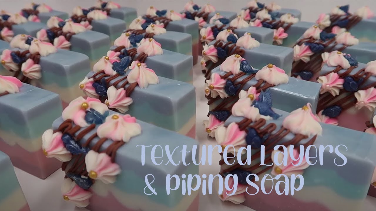 Textured Layers & Piping Techniques | Cold Process Soap Making - YouTube