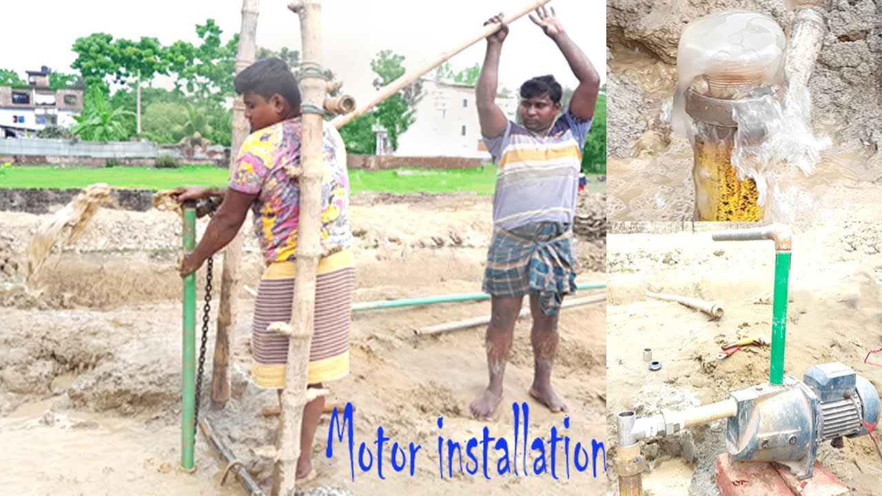 Water pump installation hand boring System| How to install Water Mini pump boring - YouTube
