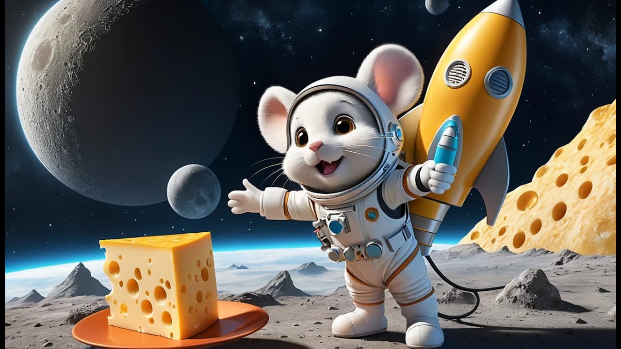 The Moon Mouse and His Cheese Rocket | Fun and Imaginative Song for ...