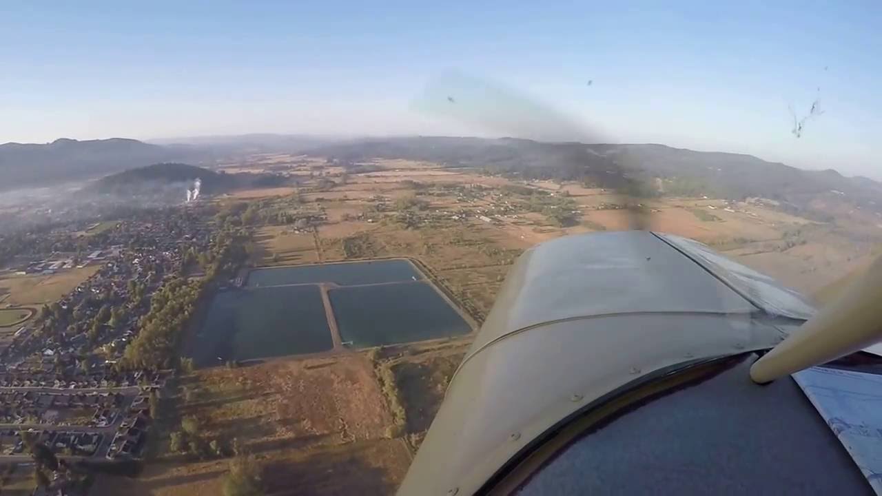 Flight from Hobby Field to Walker Field, Creswell, OR - YouTube