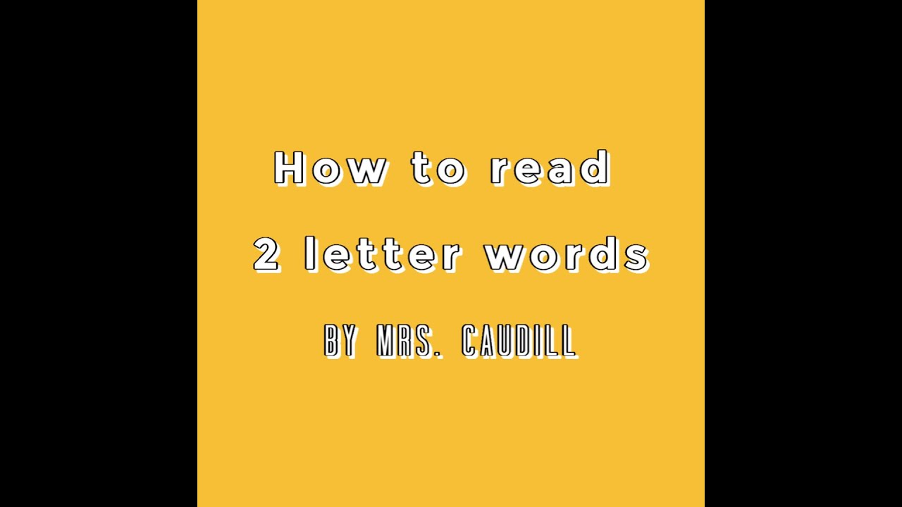 How to read 2 letter words (Lesson Video) - YouTube