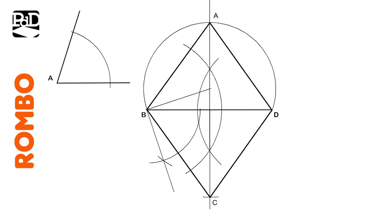 Rombo dada la Diagonal BD y el Ángulo A - Cuadriláteros. - YouTube
