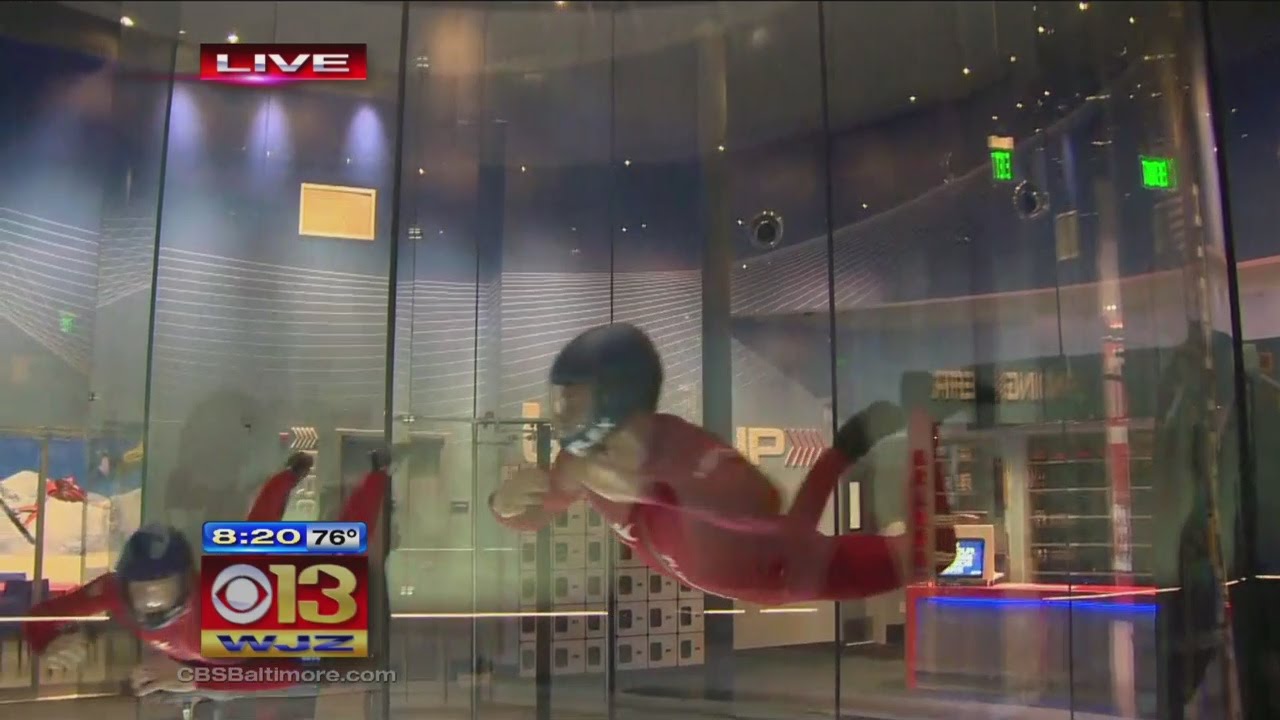 WJZ Weekend Edition: iFLY Indoor Skydiving Now Open In Baltimore - YouTube